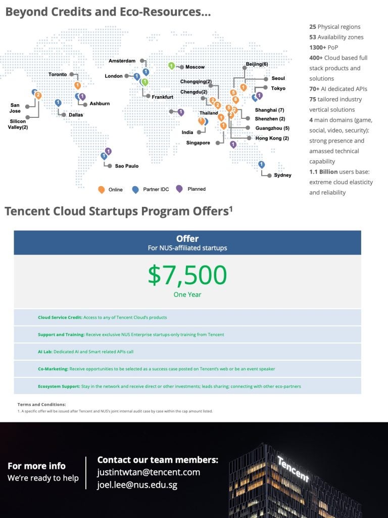 Tencent-NUS Cloud Startup Program - NUS Enterprise
