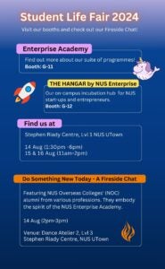 Student Life Fair 2024 - NUS Enterprise